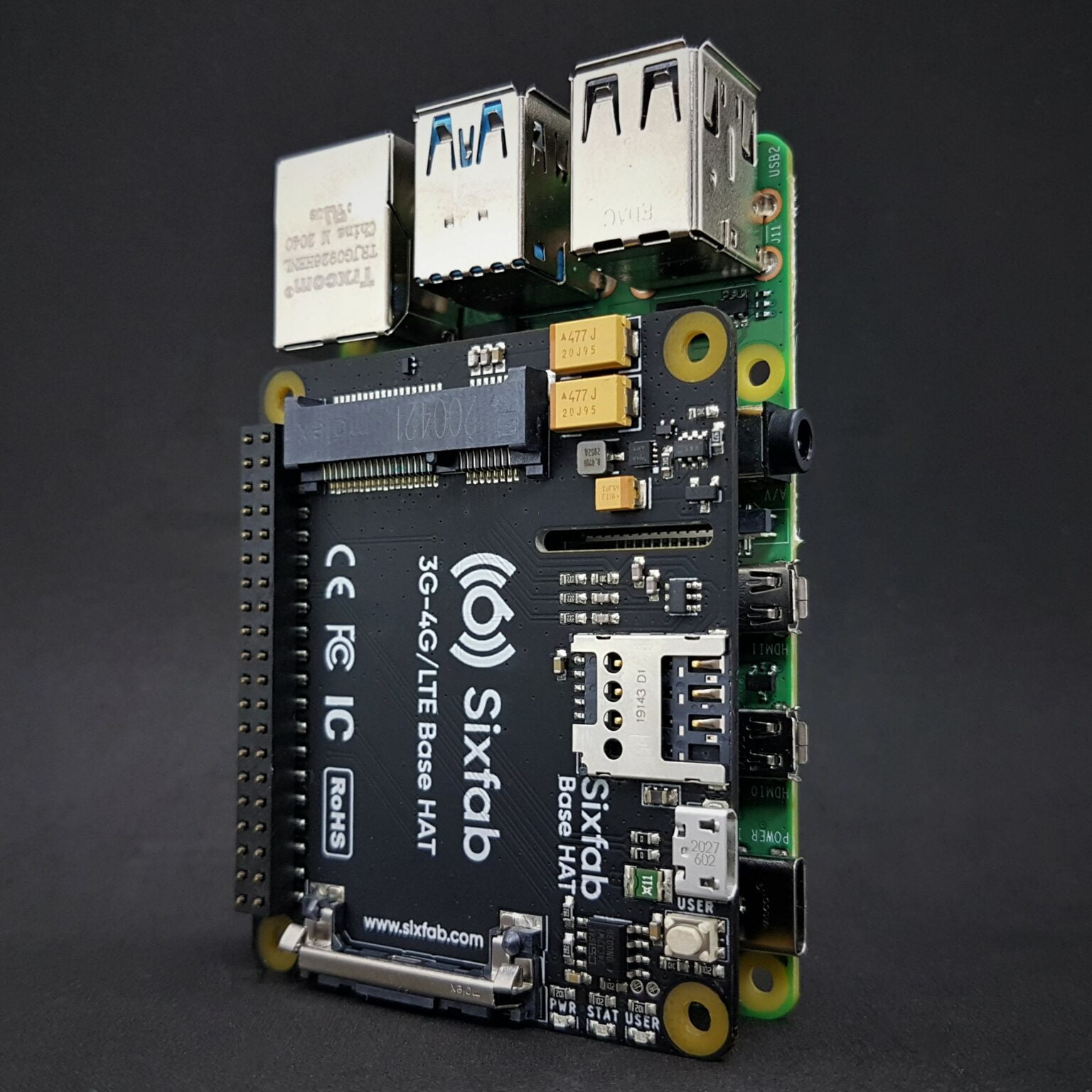 Raspberry Pi 3G/4G-LTE Base HAT