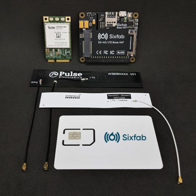 Raspberry Pi 4G/LTE Modem Kit - Sixfab