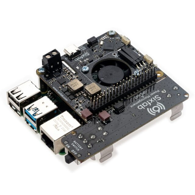 Raspberry Pi Power Management & UPS HAT - Sixfab