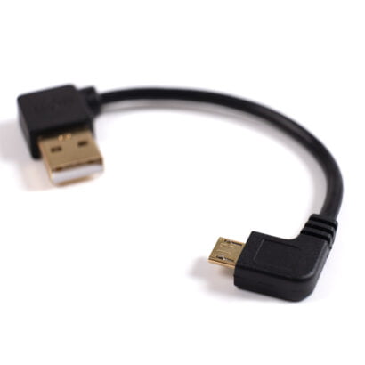 Right Angle Micro USB Cable - USB 2.0 A-Male to Micro B - Sixfab