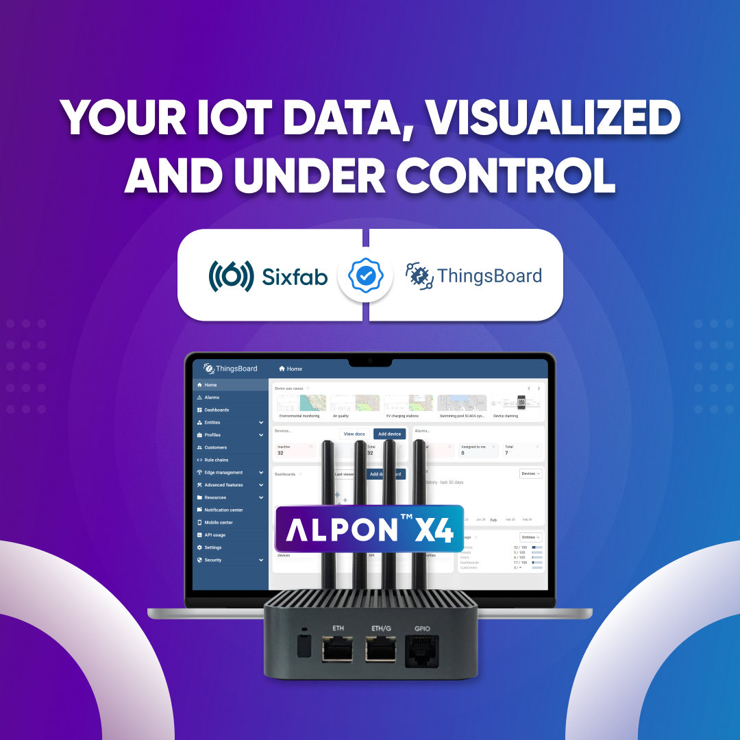 IoT Dashboard & Industrial Monitoring Solution: ALPON X4 x ThingsBoard - Sixfab